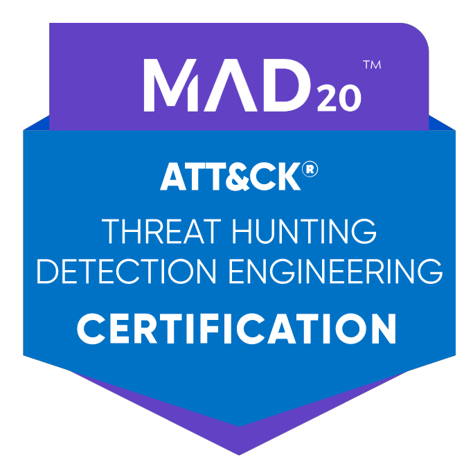 ATT&CK® Detection Engineering Training and Certification - MAD20
